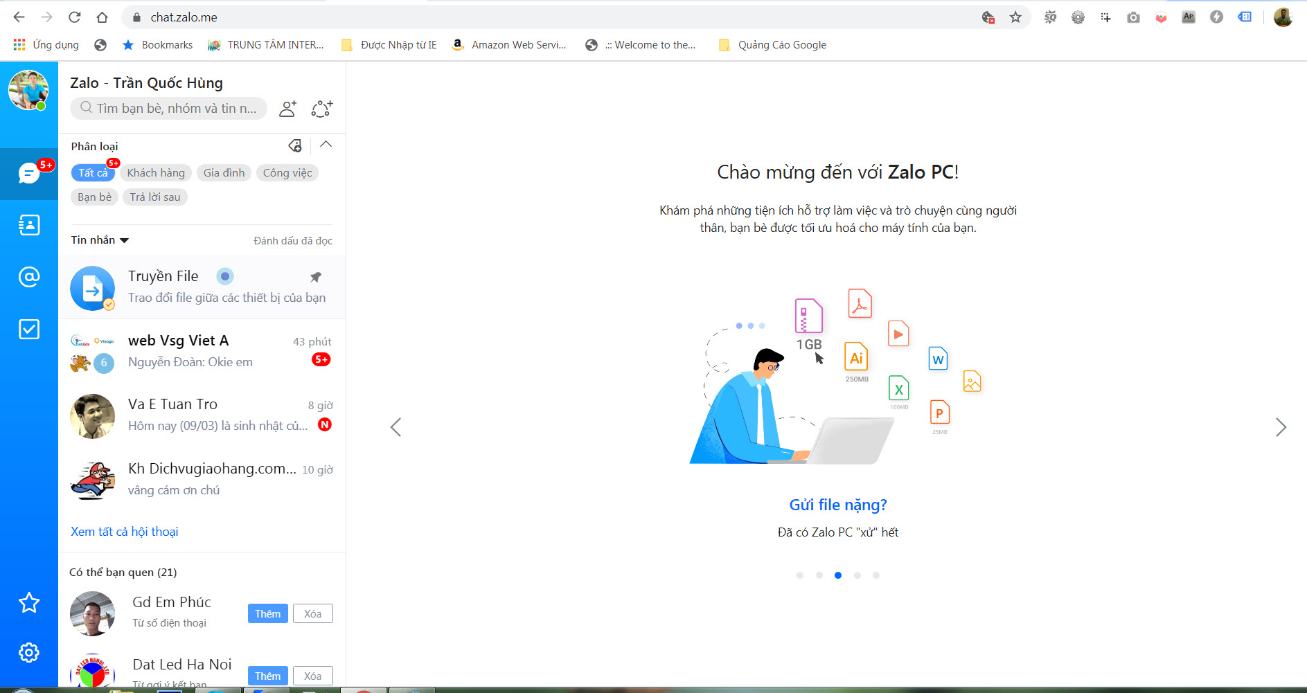 Zalo Web - Đăng nhập Zalo trên trình duyệt Website